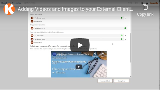 Knackly Update – Adding Videos and Images to your External Client Interviews - Knackly