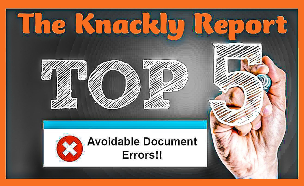 These Are The Top Five Document Errors Law Firms Make Every Day - Knackly